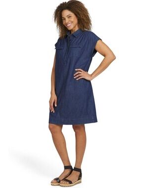 Chaps | Dresses | Chaps Dark Blue Denim Shirt Dress | Poshmark